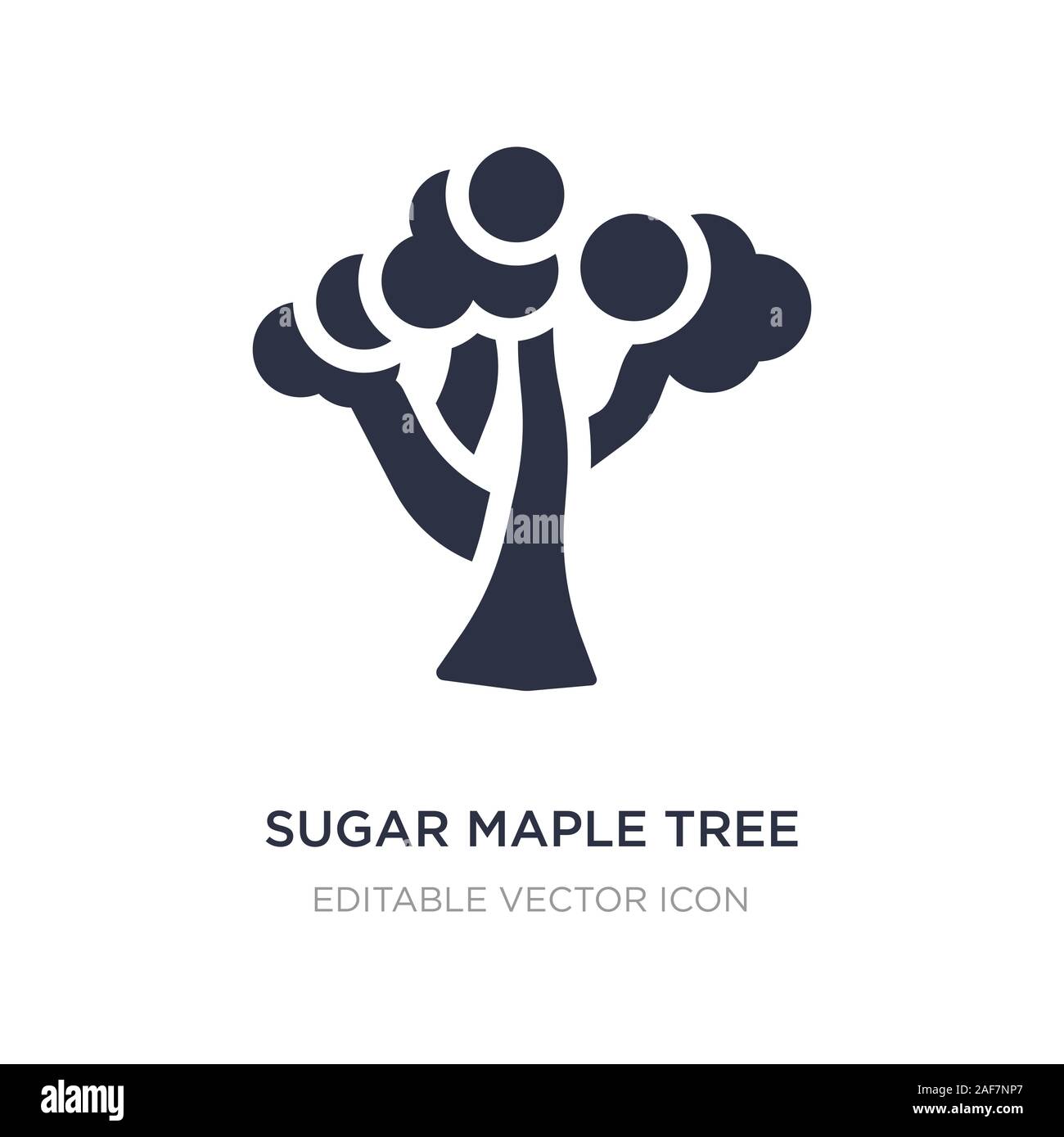 sugar maple tree icon on white background. Simple element illustration ...