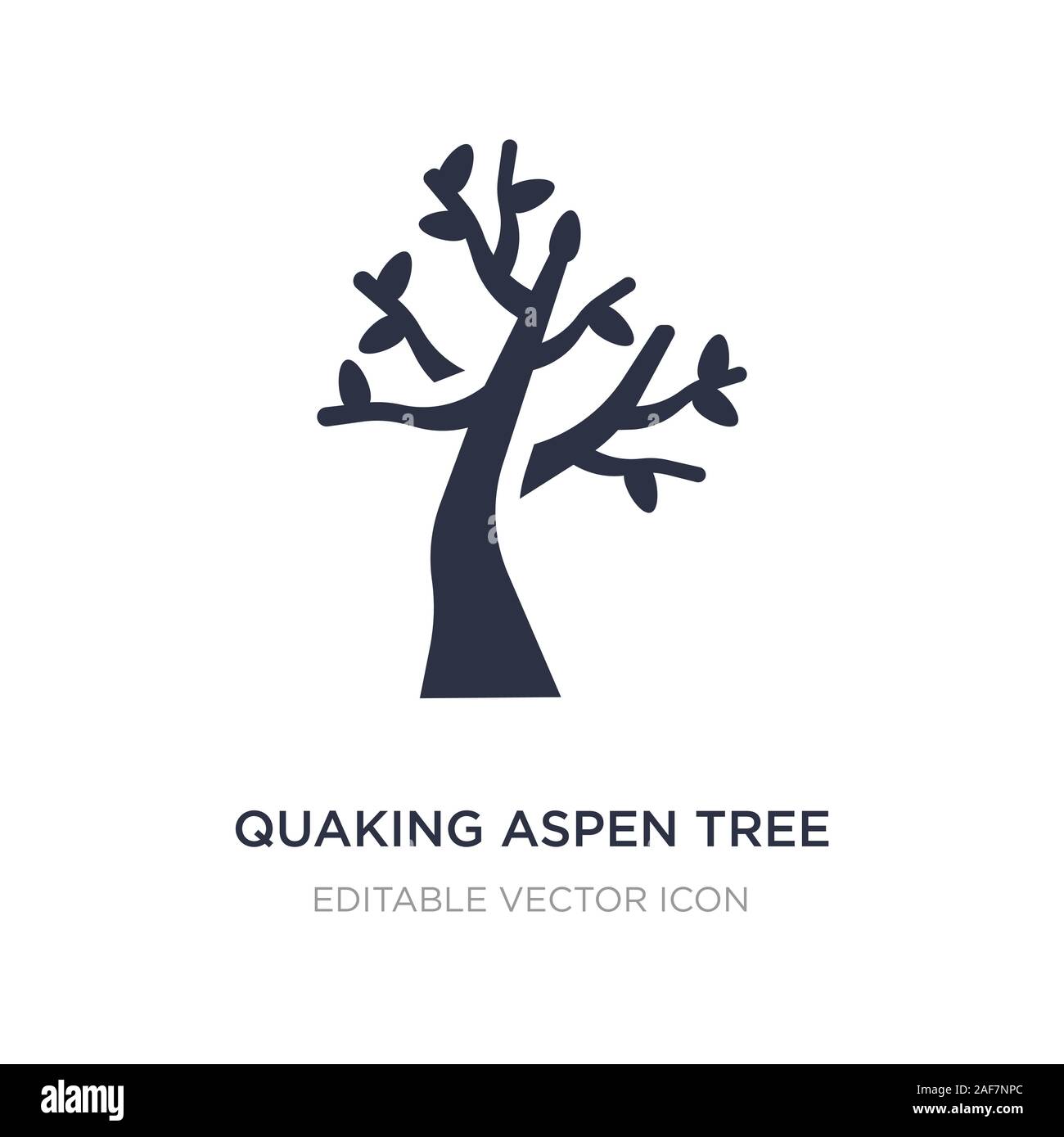 quaking aspen tree icon on white background. Simple element ...