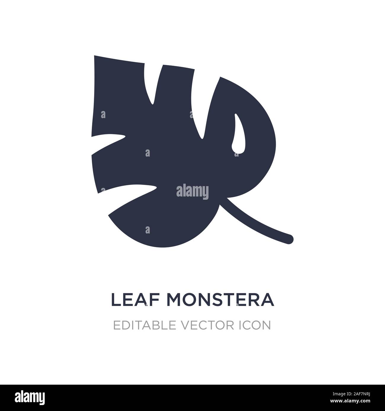 leaf monstera icon on white background. Simple element illustration ...