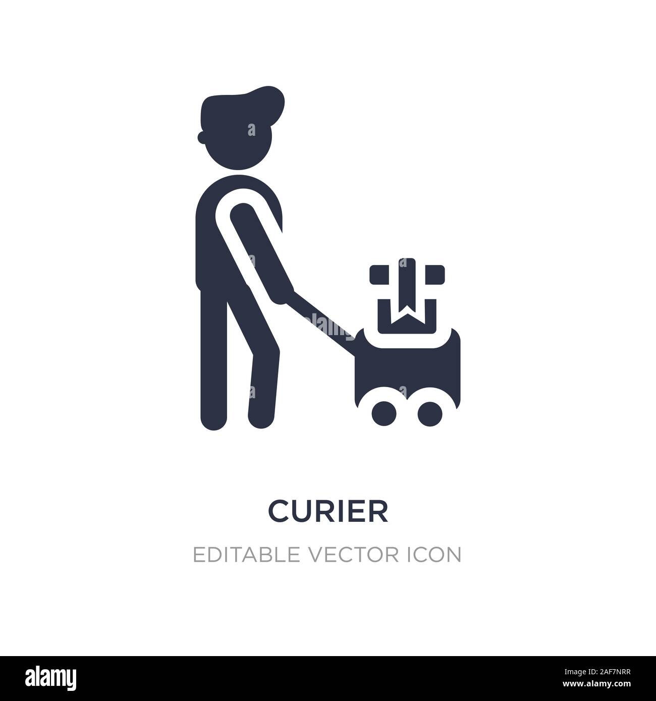 curier icon on white background. Simple element illustration from ...