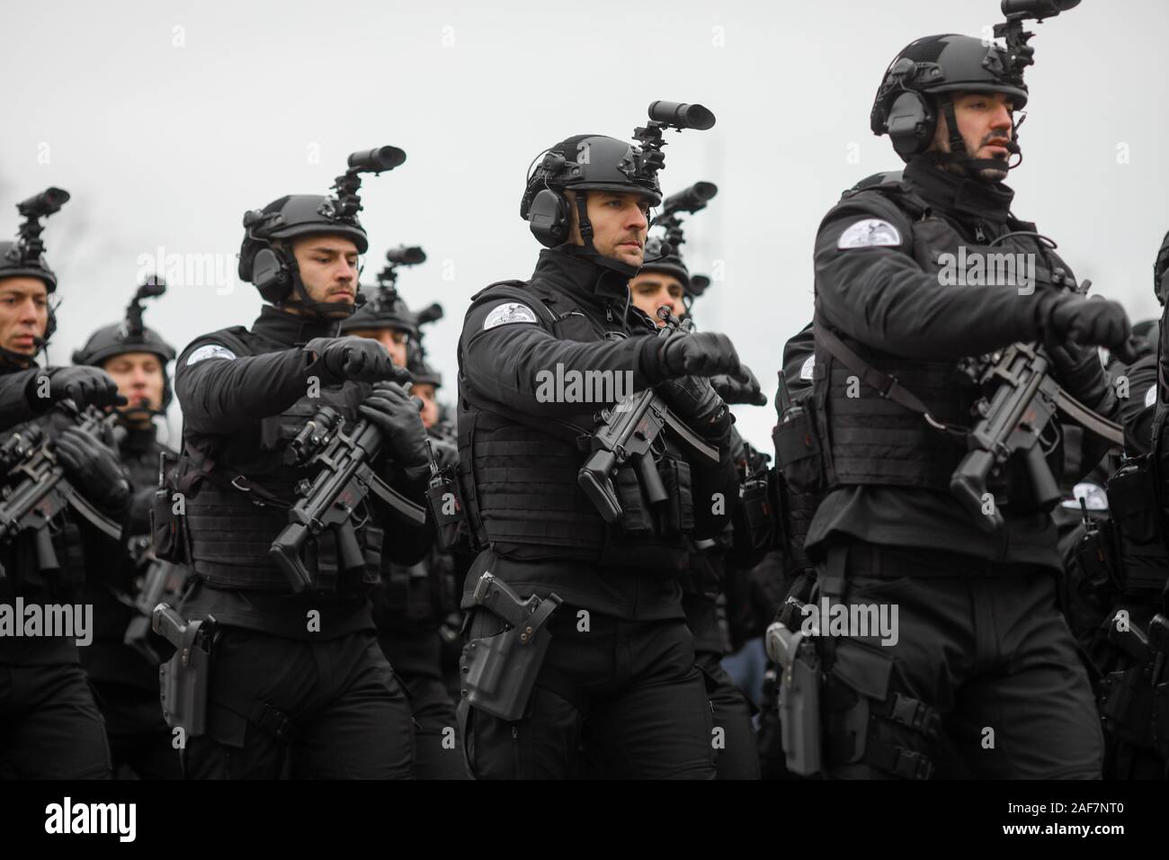 Bucharest, Romania - December 1, 2019: Officers from the Romanian ...