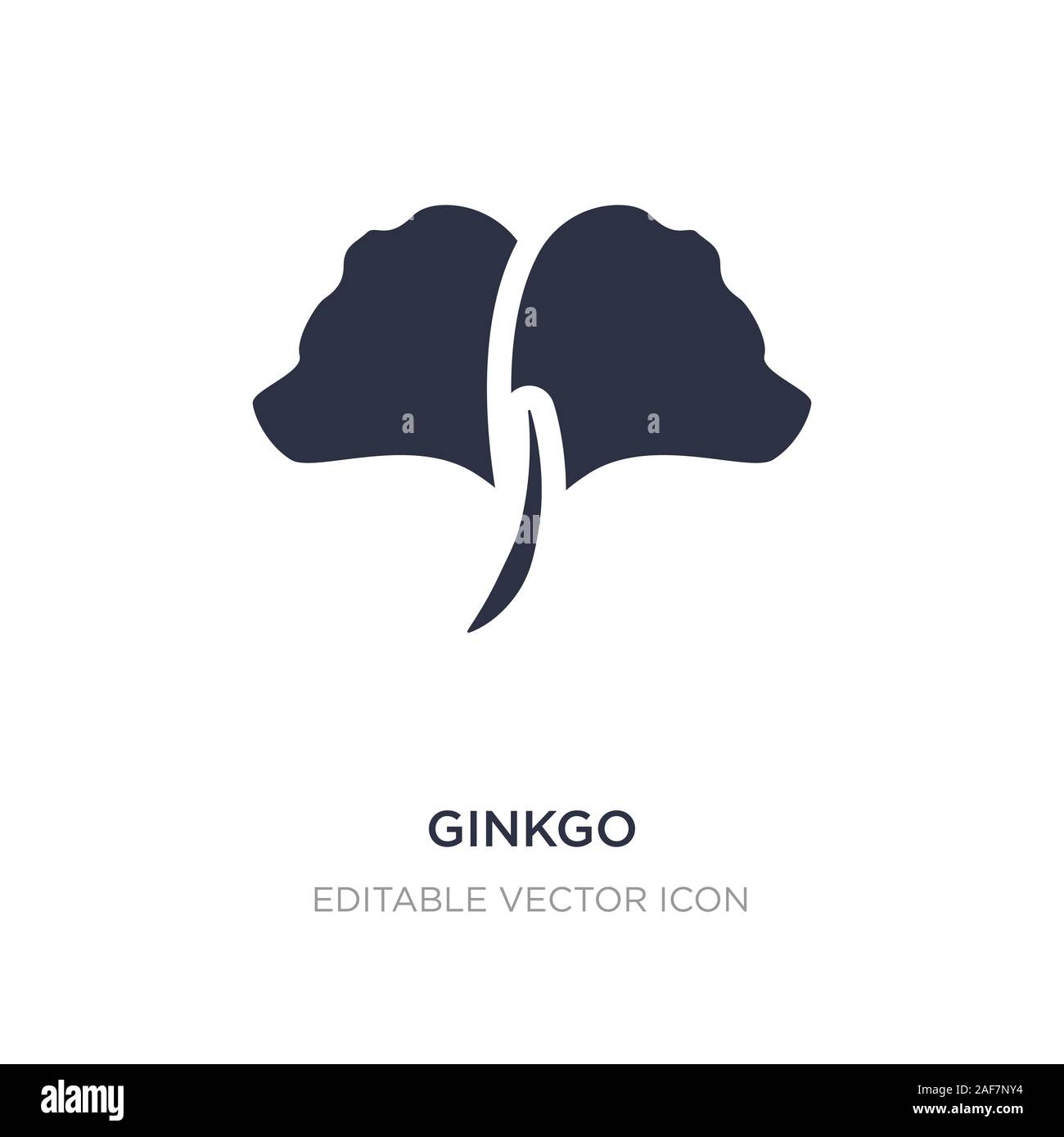 ginkgo icon on white background. Simple element illustration from Nature concept. ginkgo icon ...