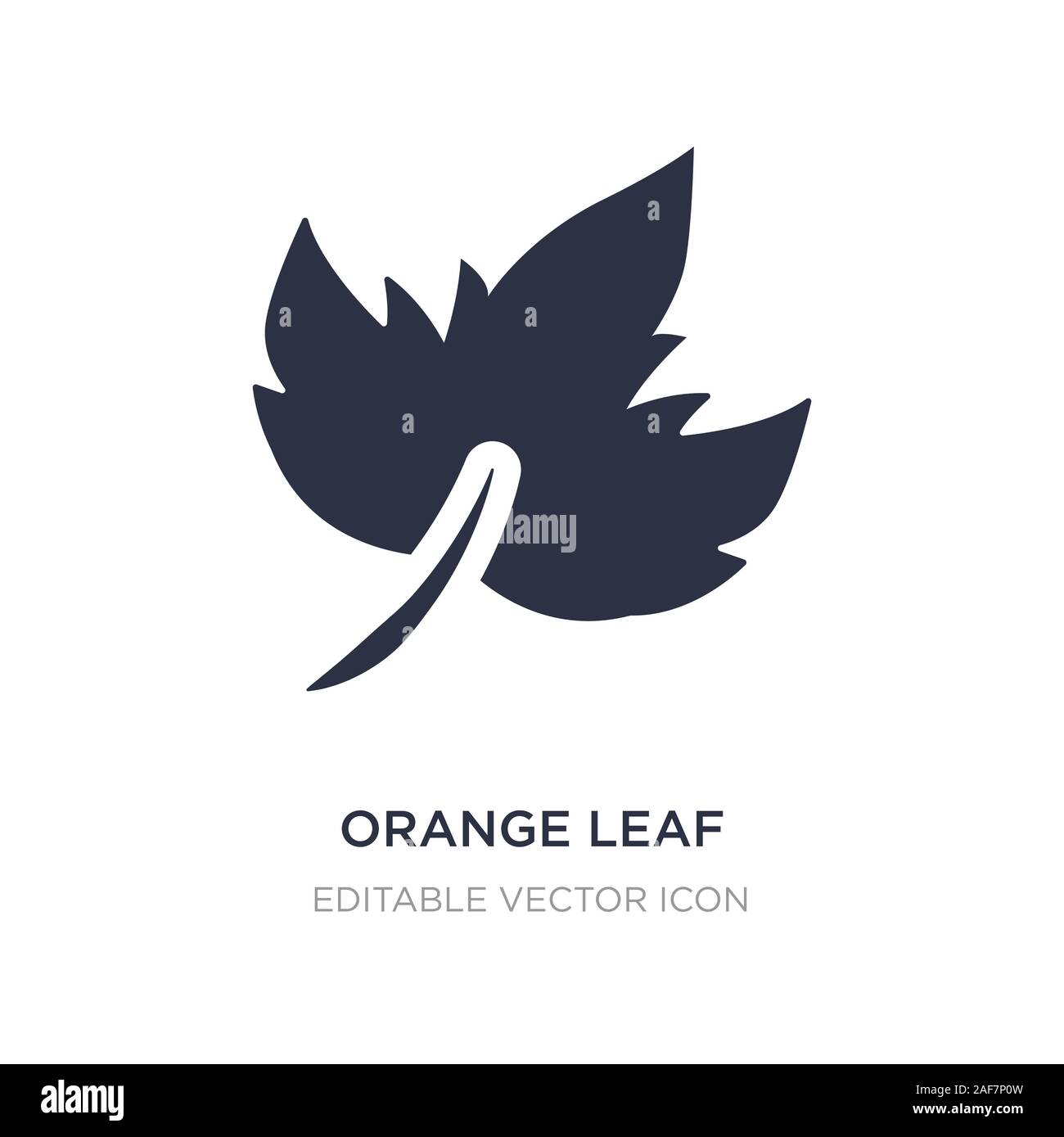 orange leaf icon on white background. Simple element illustration from ...