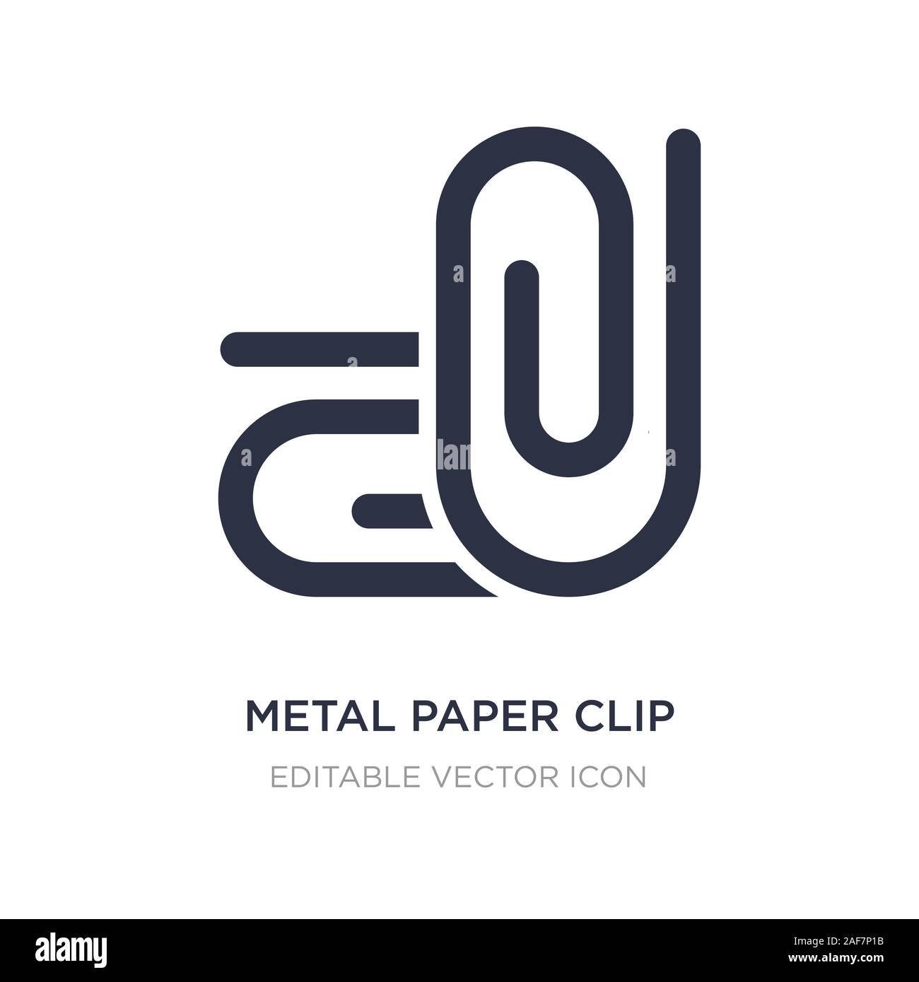 metal paper clip icon on white background. Simple element illustration ...