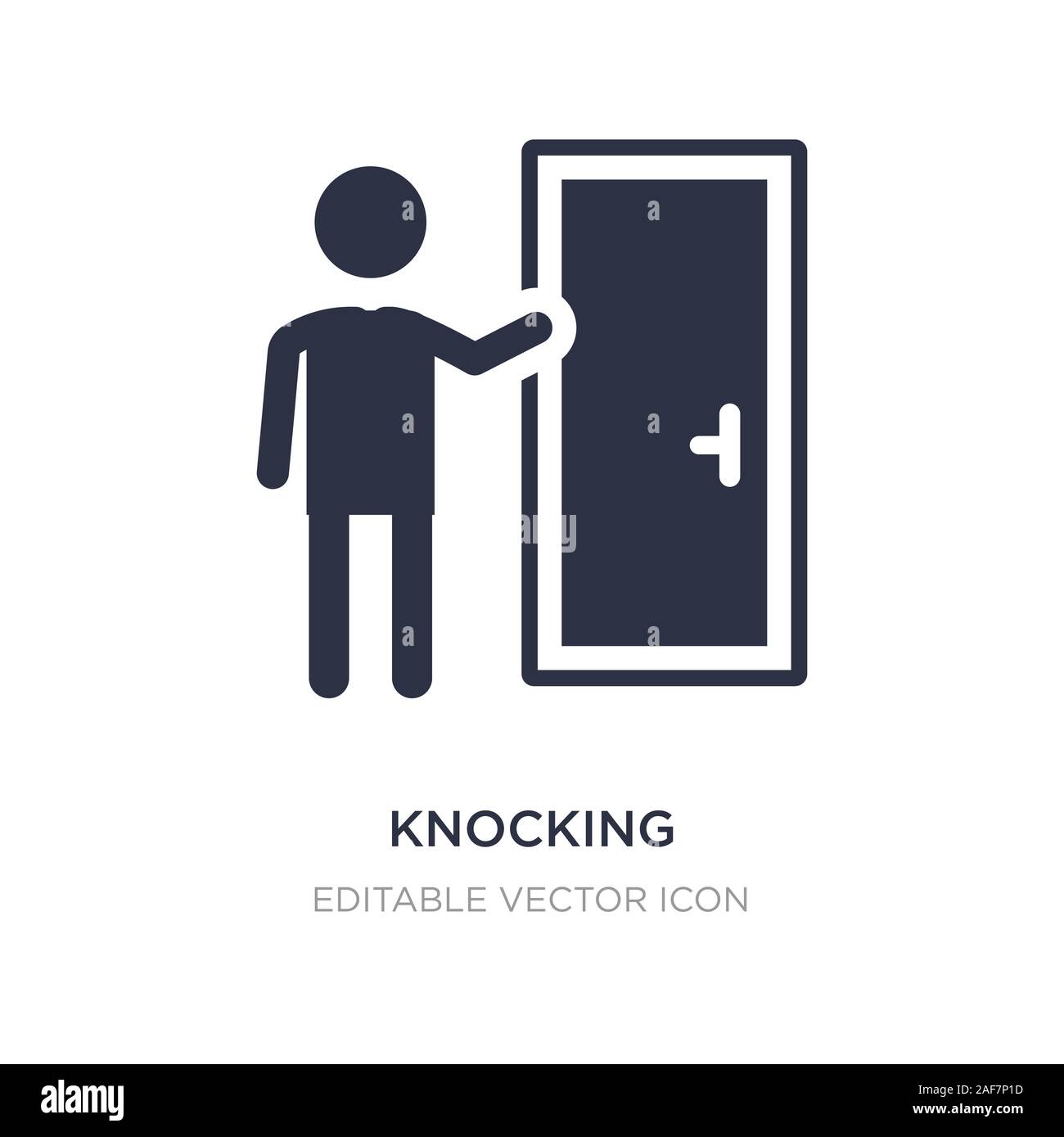 knocking icon on white background. Simple element illustration from ...