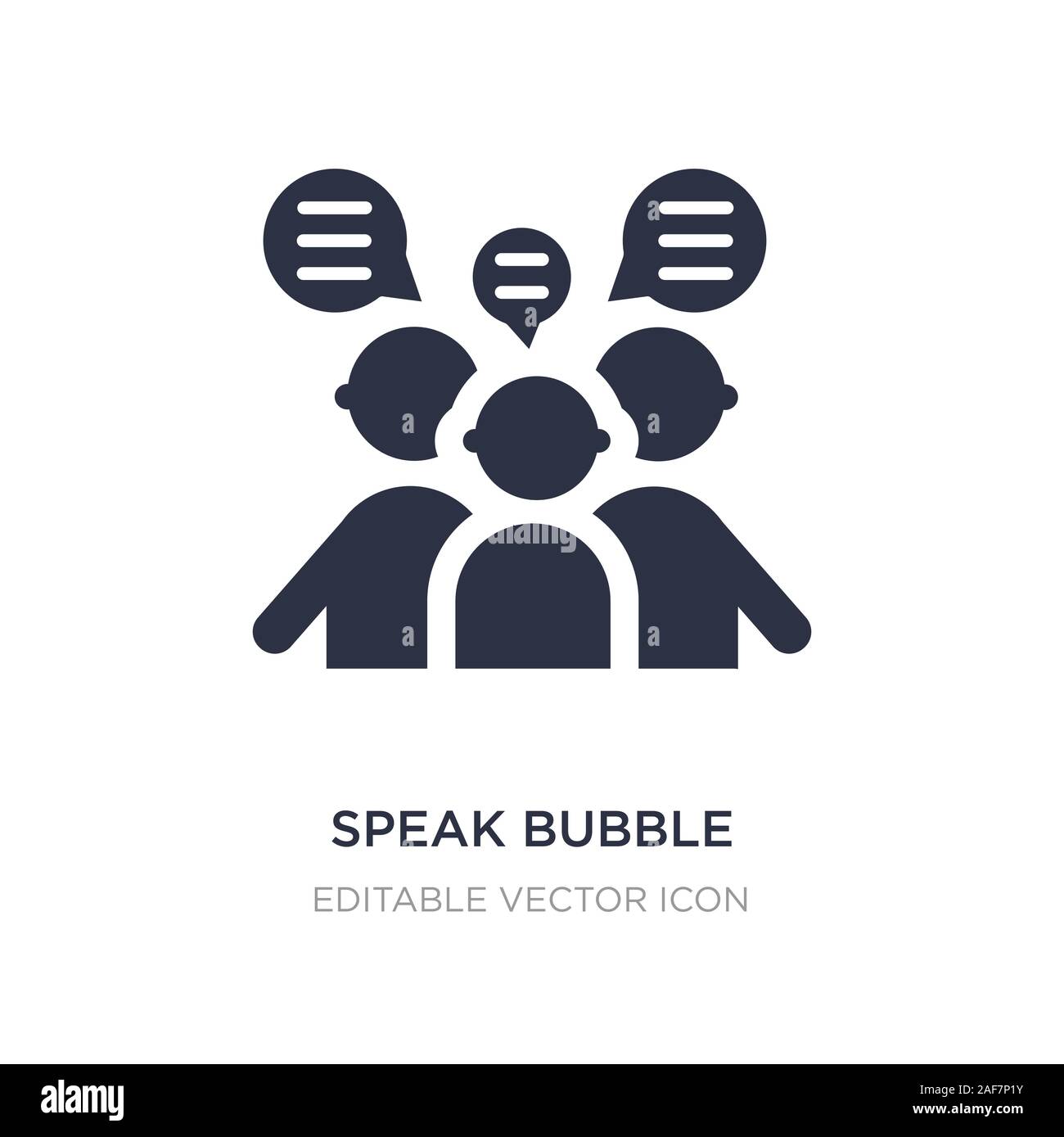 speak bubble icon on white background. Simple element illustration from ...