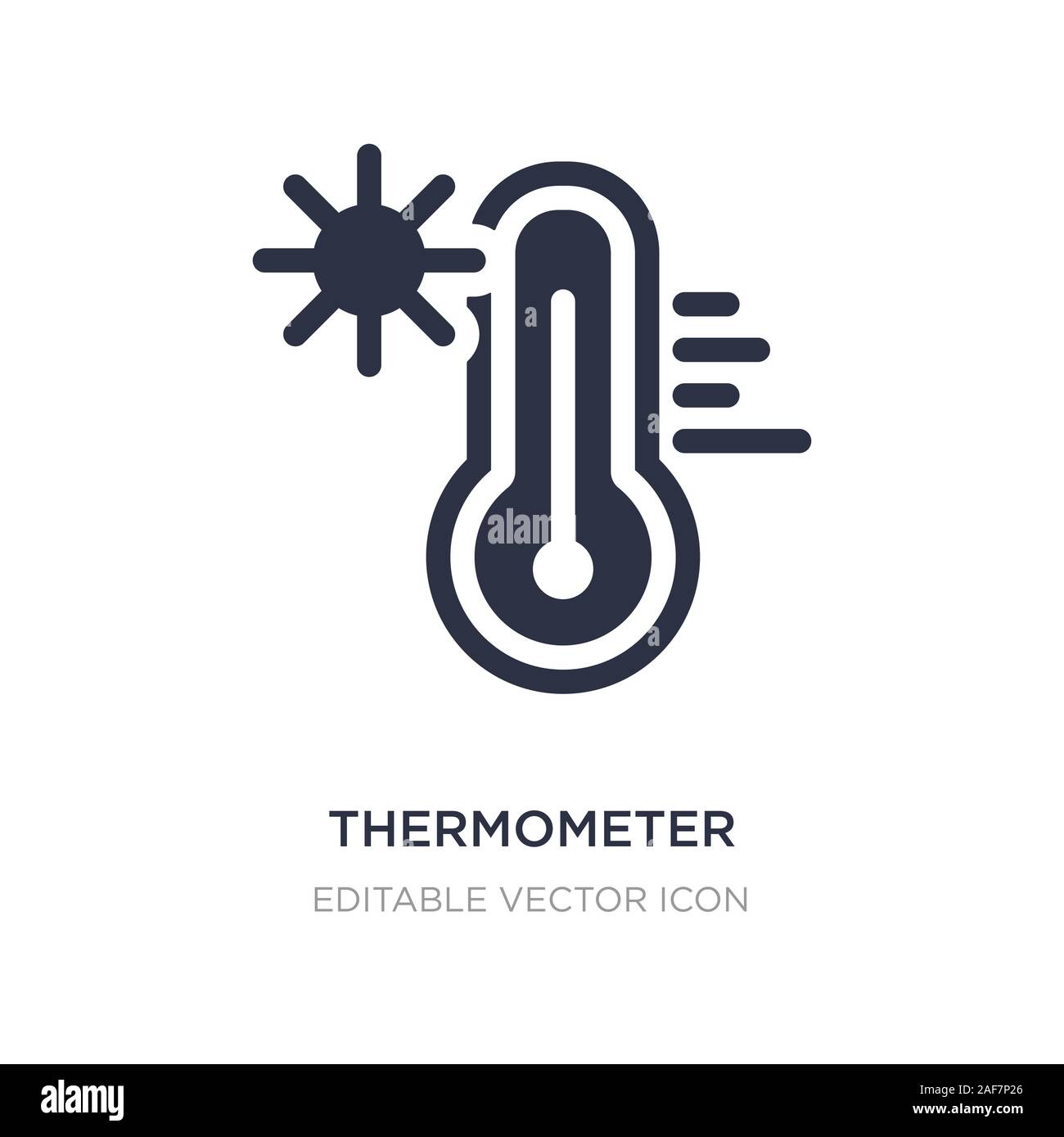 thermometer high temperature icon on white background. Simple element ...