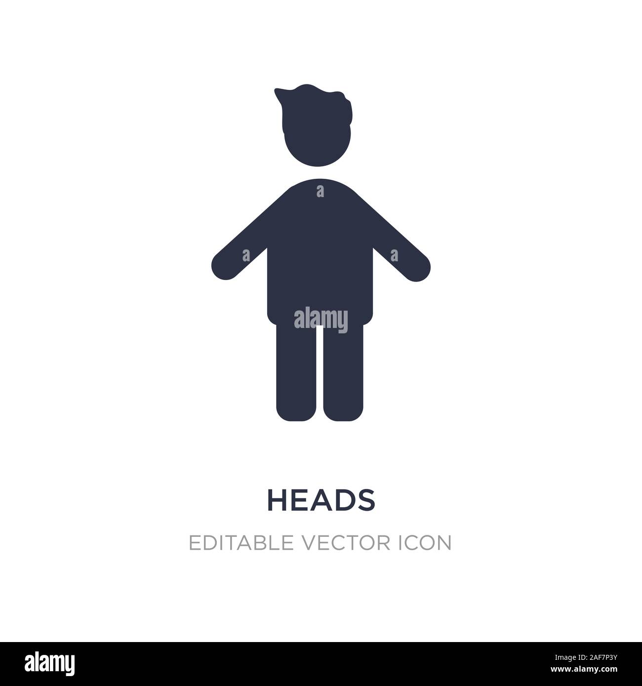heads icon on white background. Simple element illustration from People ...