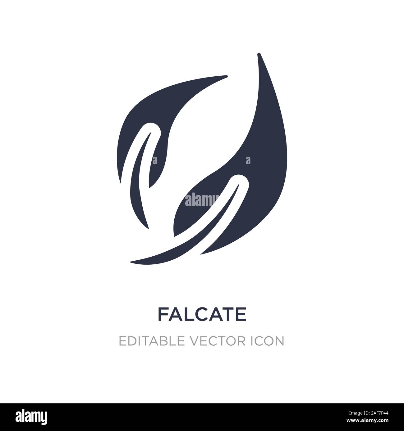falcate icon on white background. Simple element illustration from ...