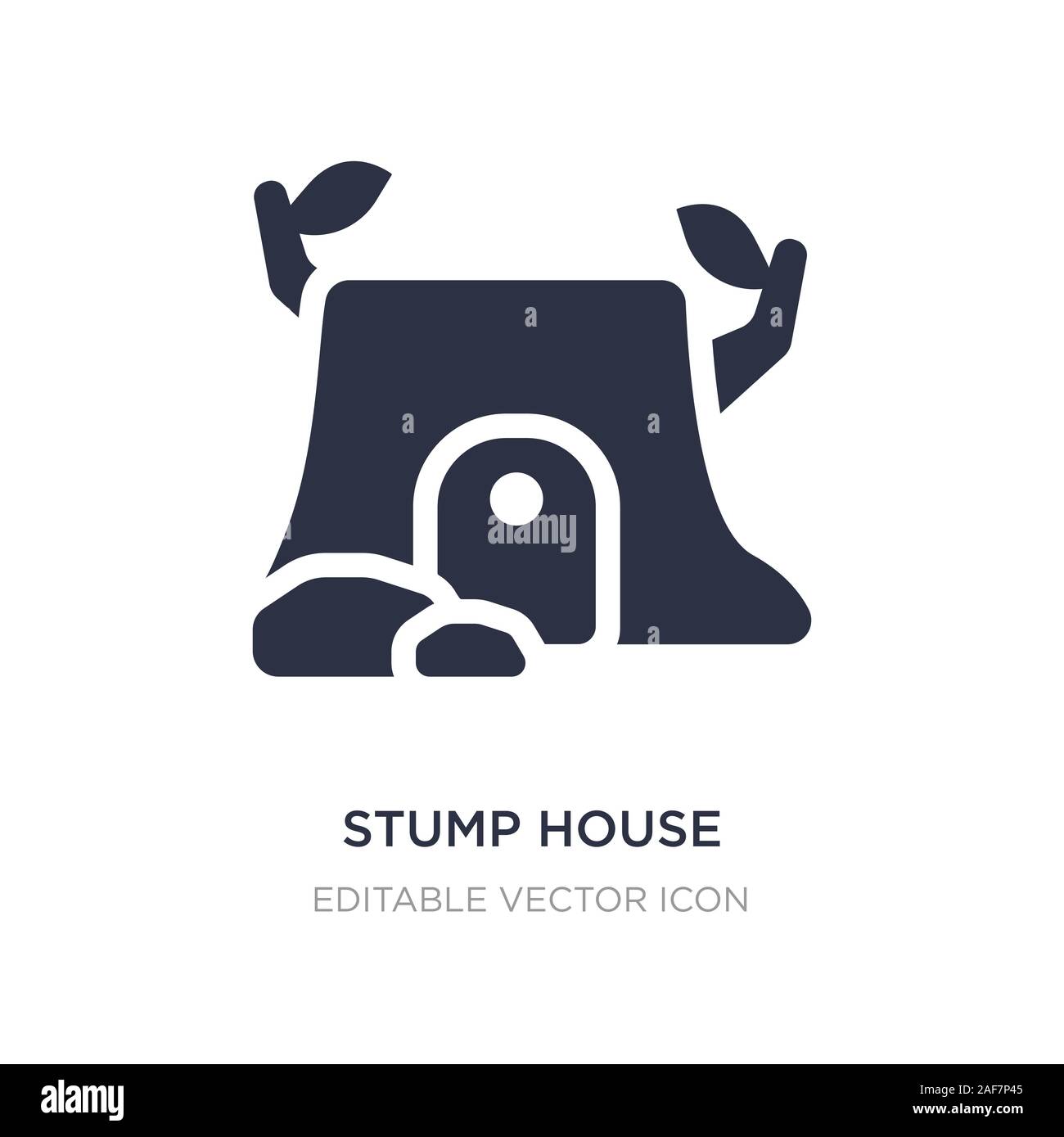 stump house icon on white background. Simple element illustration from ...
