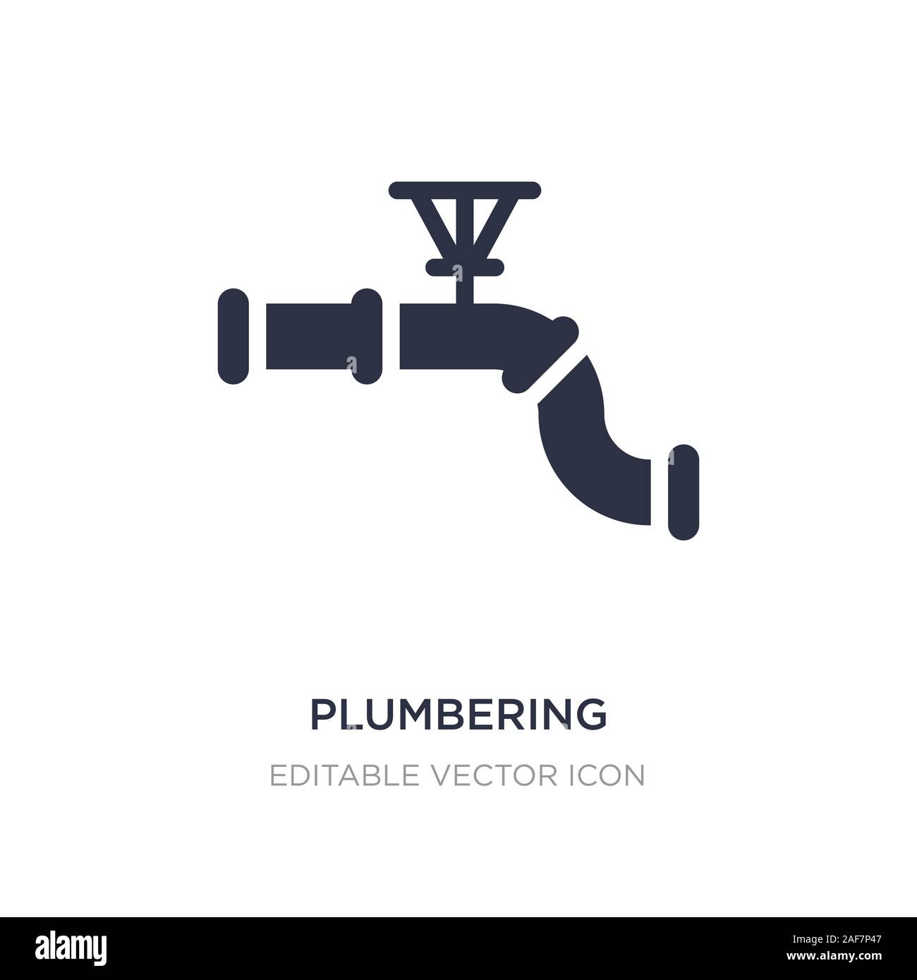 plumbering icon on white background. Simple element illustration from Other concept. plumbering ...