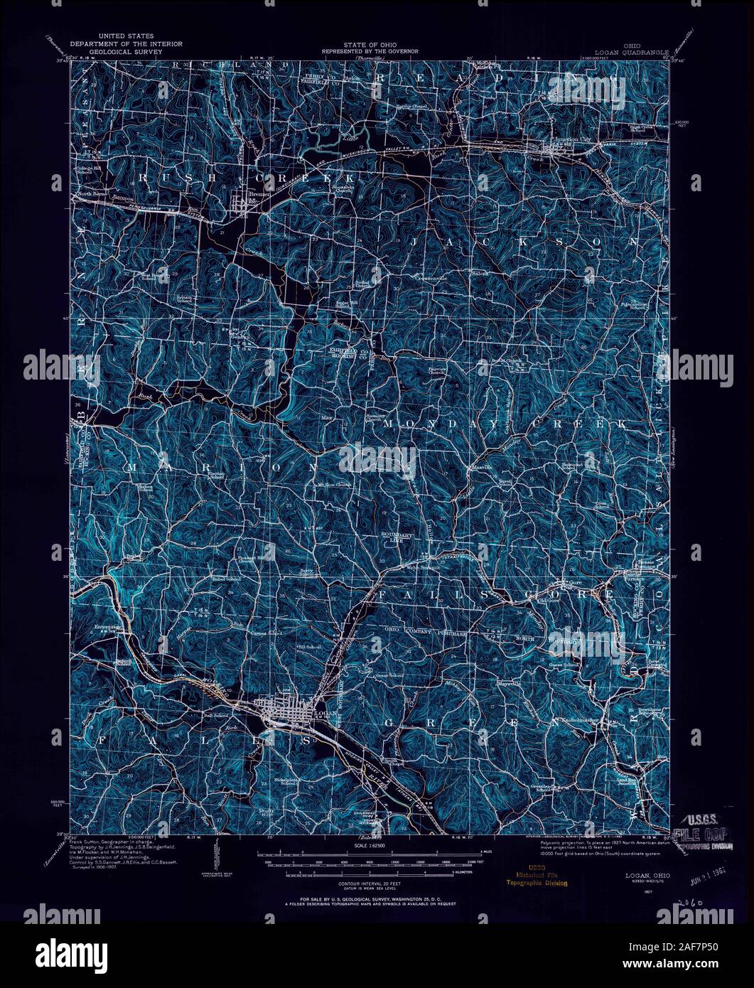 Map of logan ohio hi-res stock photography and images - Alamy