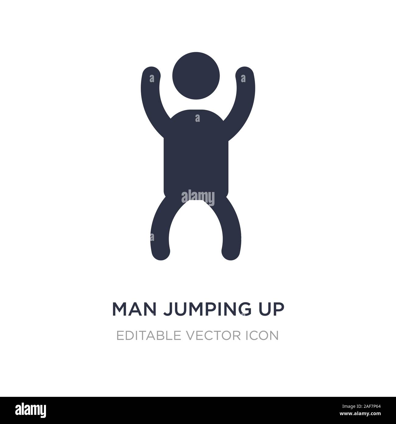 man jumping up icon on white background. Simple element illustration ...