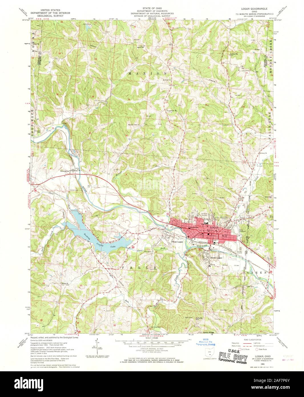 Map of logan ohio hi-res stock photography and images - Alamy