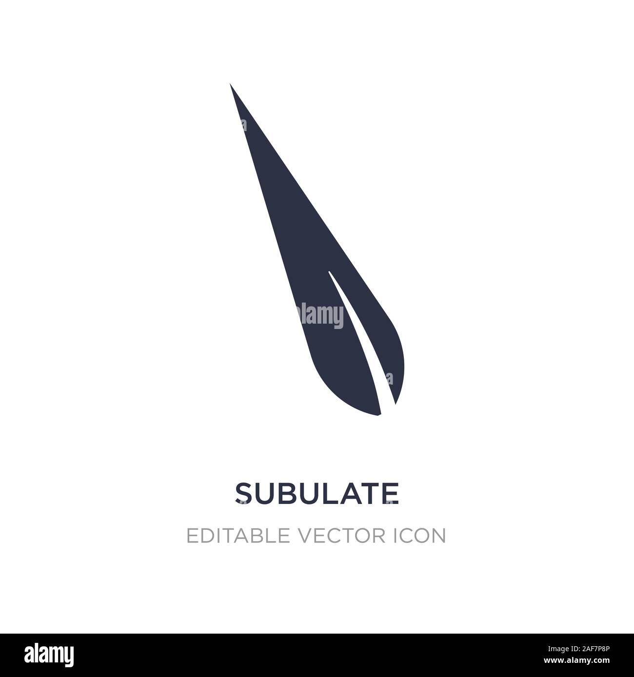 subulate icon on white background. Simple element illustration from ...