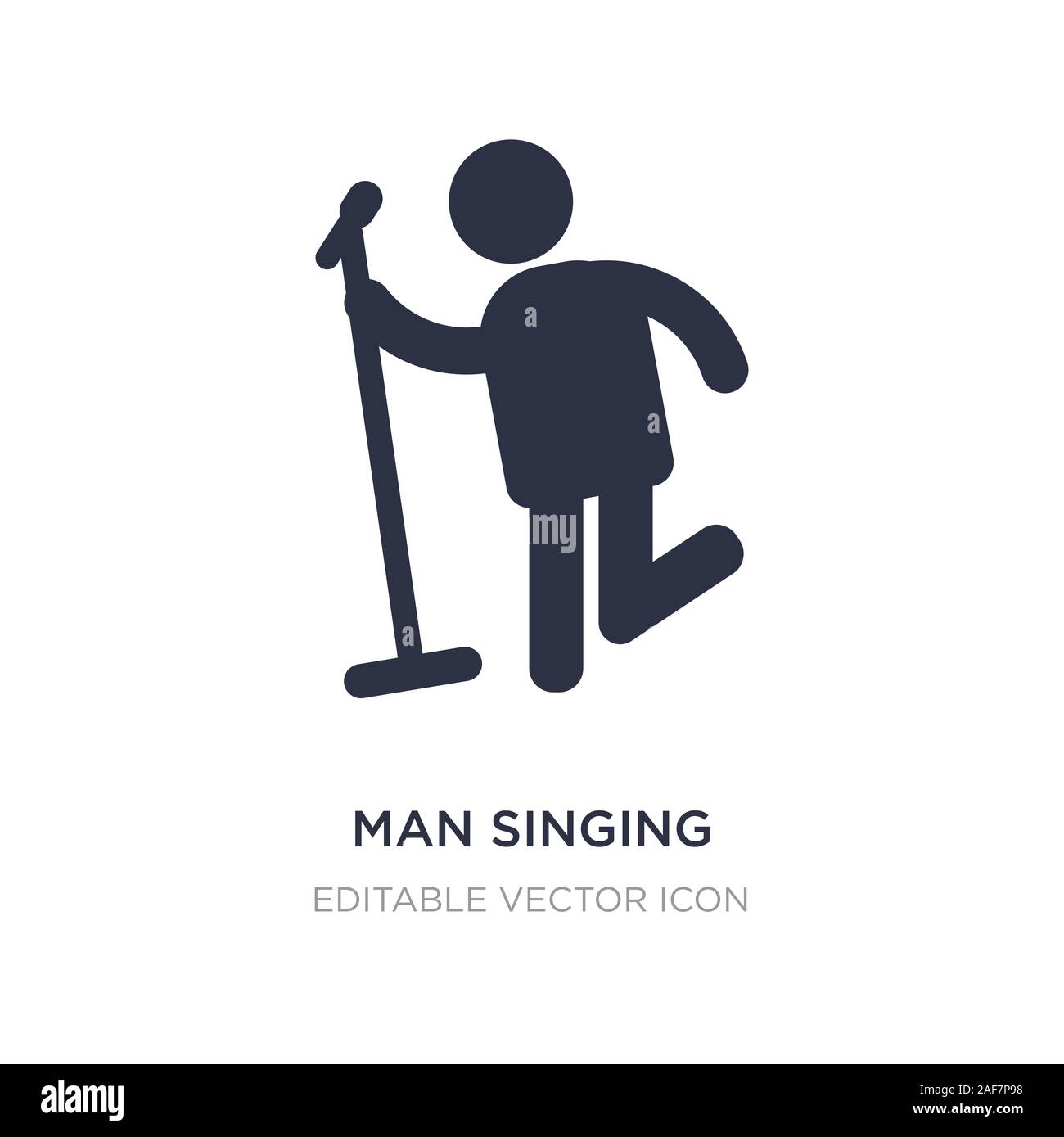 man singing icon on white background. Simple element illustration from ...