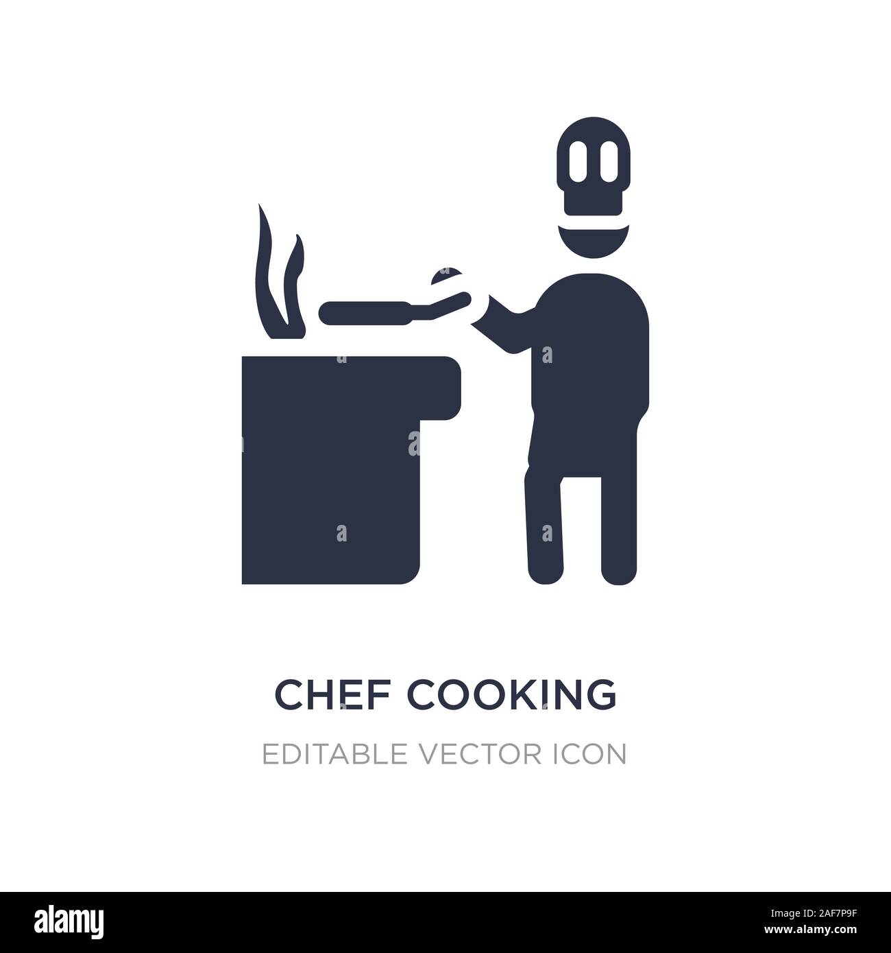 chef cooking icon on white background. Simple element illustration from ...