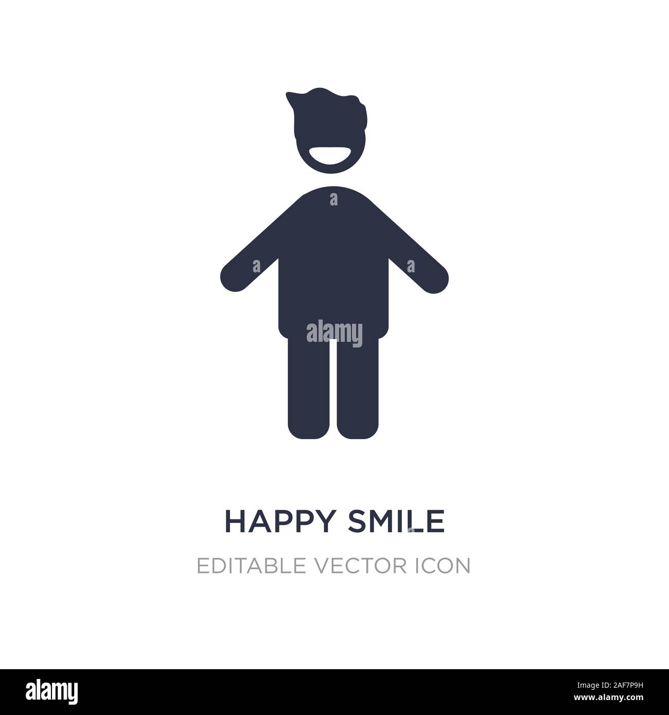 happy smile icon on white background. Simple element illustration from ...