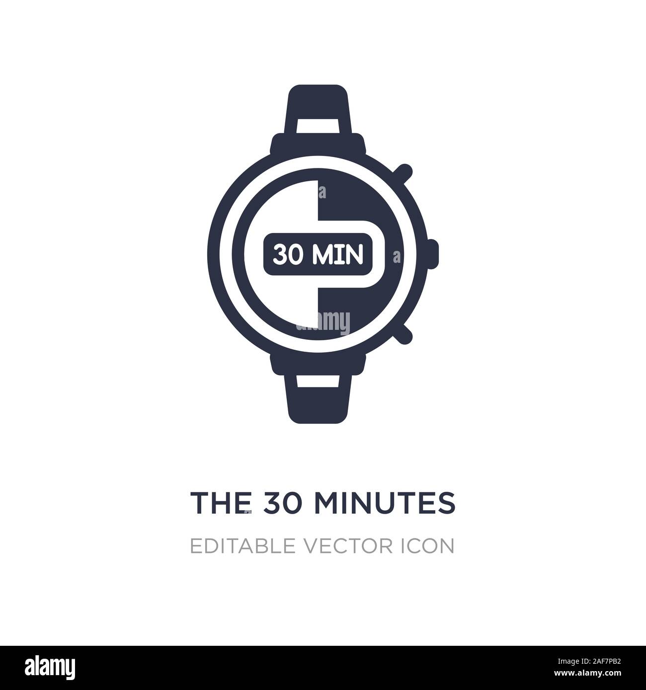 the 30 minutes icon on white background. Simple element illustration ...