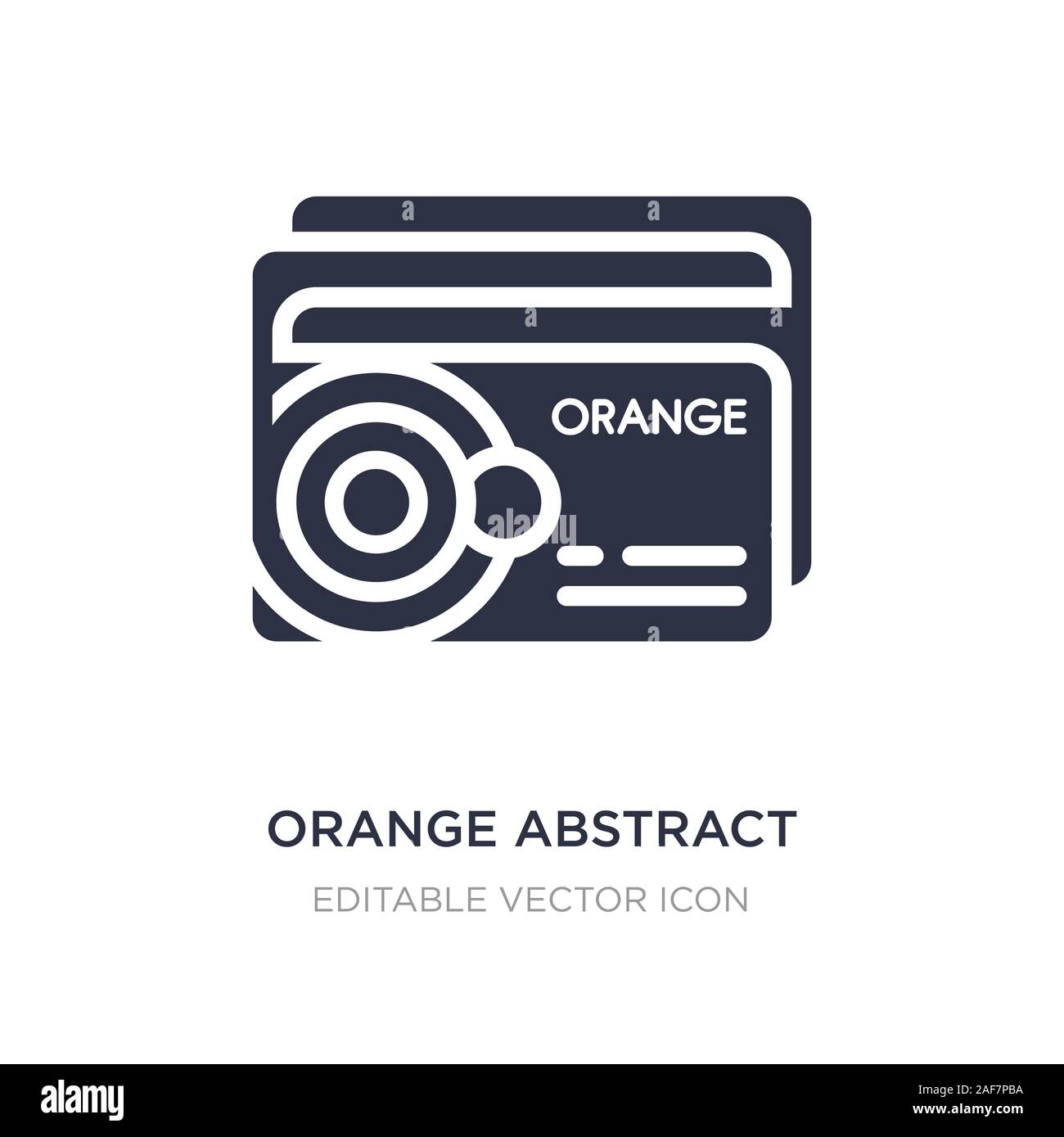 orange abstract business card icon on white background. Simple element ...
