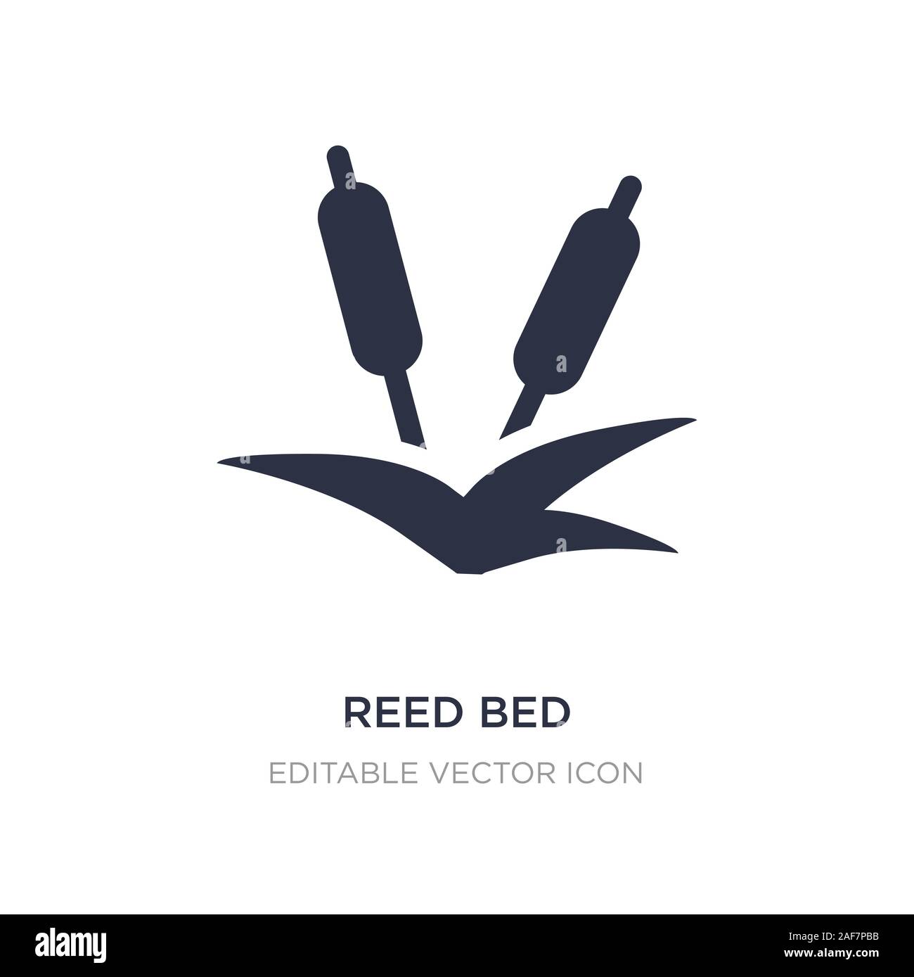 reed bed icon on white background. Simple element illustration from ...