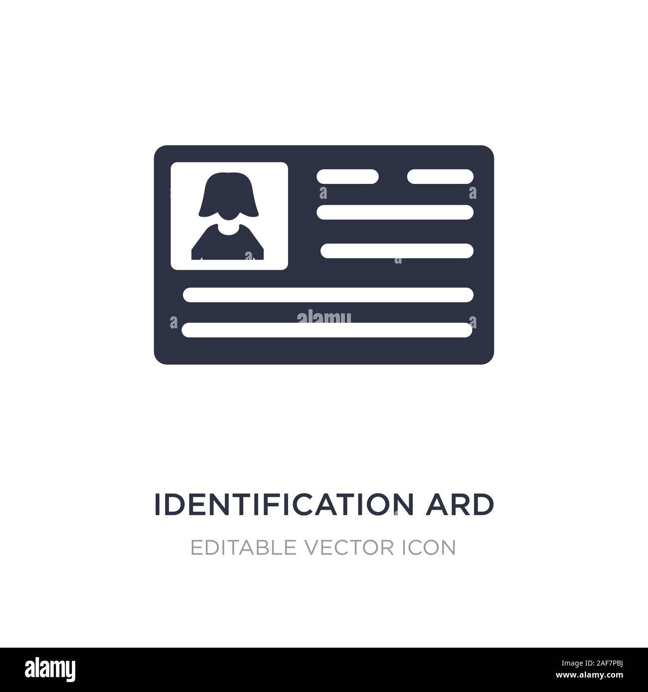 identification ard icon on white background. Simple element ...