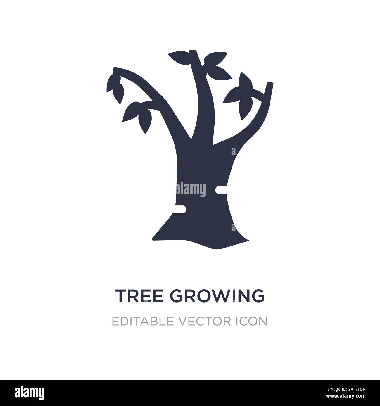 tree growing icon on white background. Simple element illustration from ...