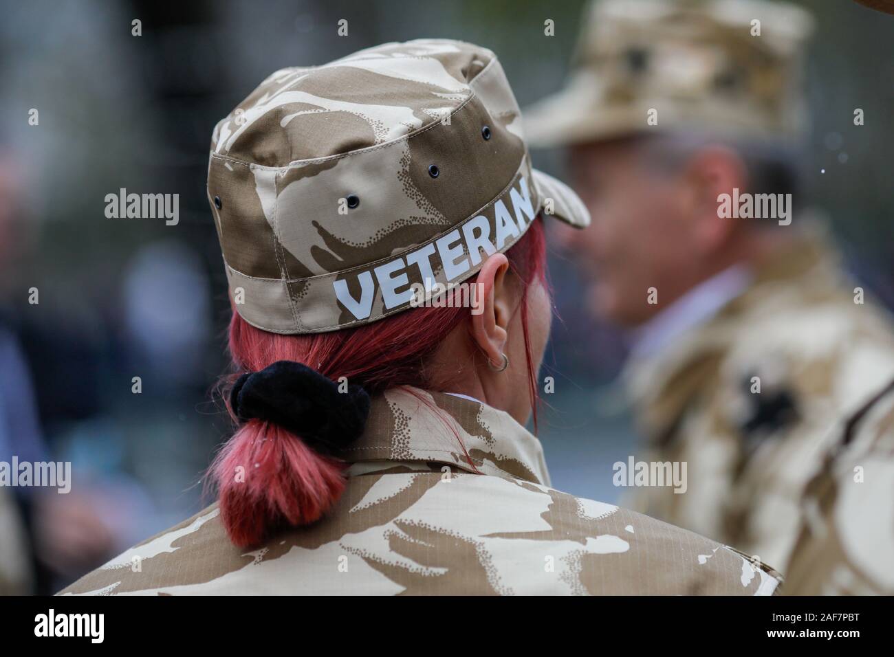 Bucharest, Romania - December 01, 2019: Romanian female army veterans ...