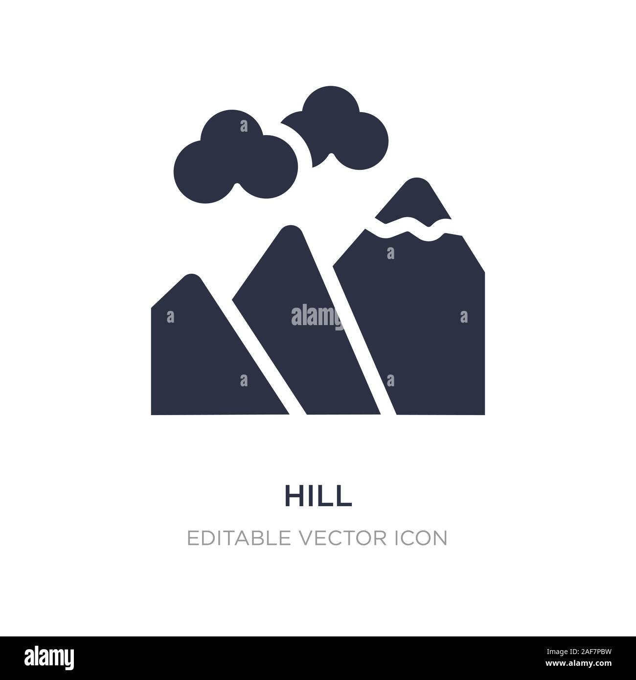 hill icon on white background. Simple element illustration from Nature ...