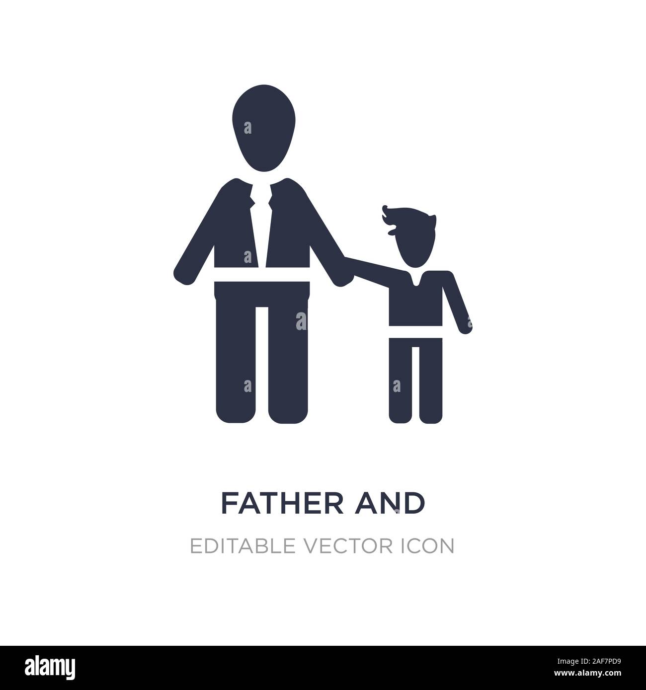 father and daughter icon on white background. Simple element ...