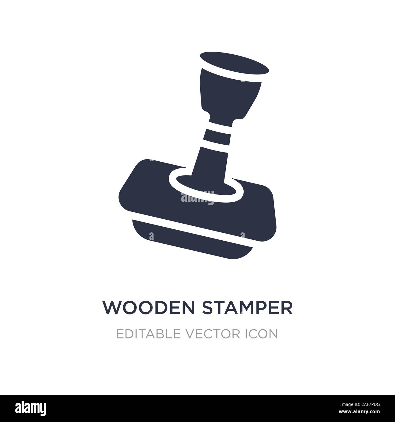 wooden stamper icon on white background. Simple element illustration ...