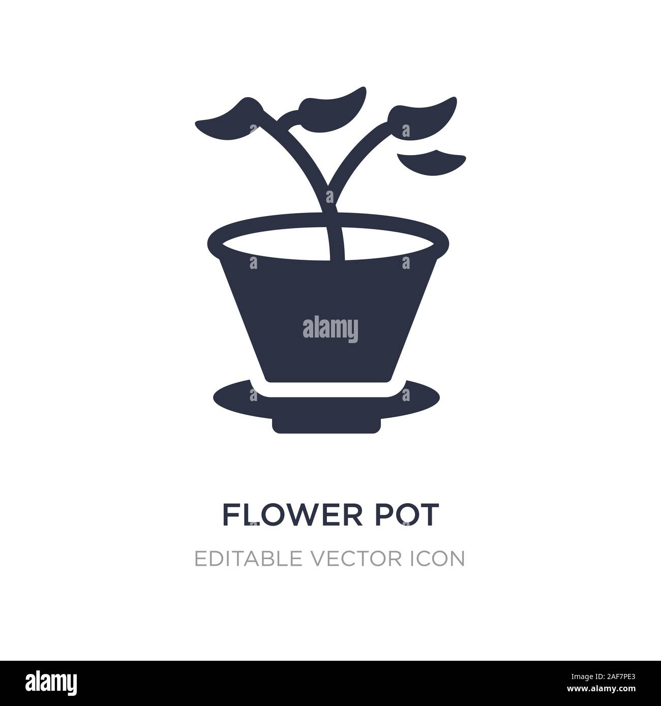 flower pot icon on white background. Simple element illustration from ...