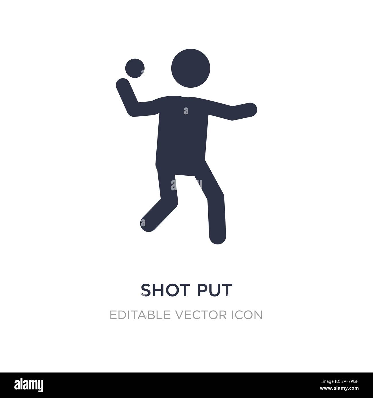 shot put icon on white background. Simple element illustration from ...