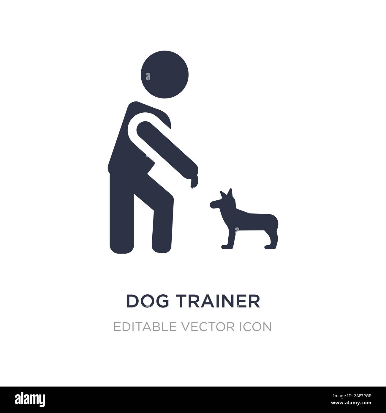 dog trainer icon on white background. Simple element illustration from ...
