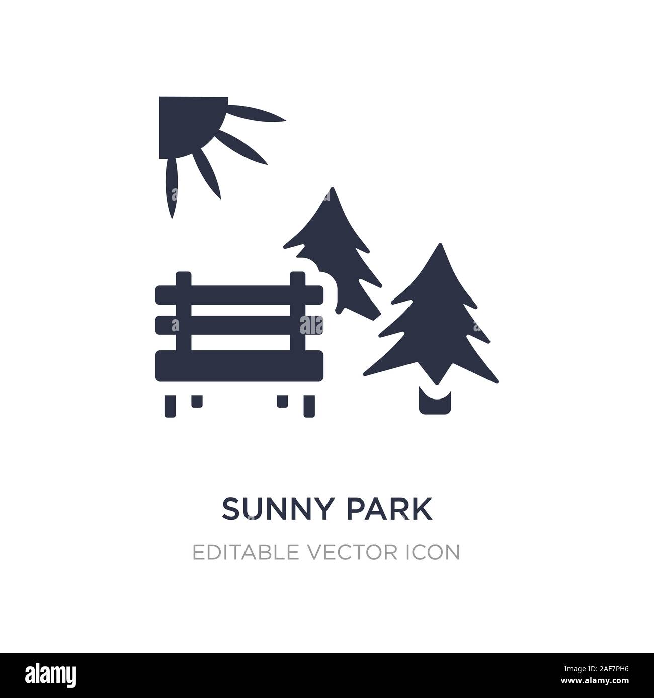 sunny park icon on white background. Simple element illustration from ...