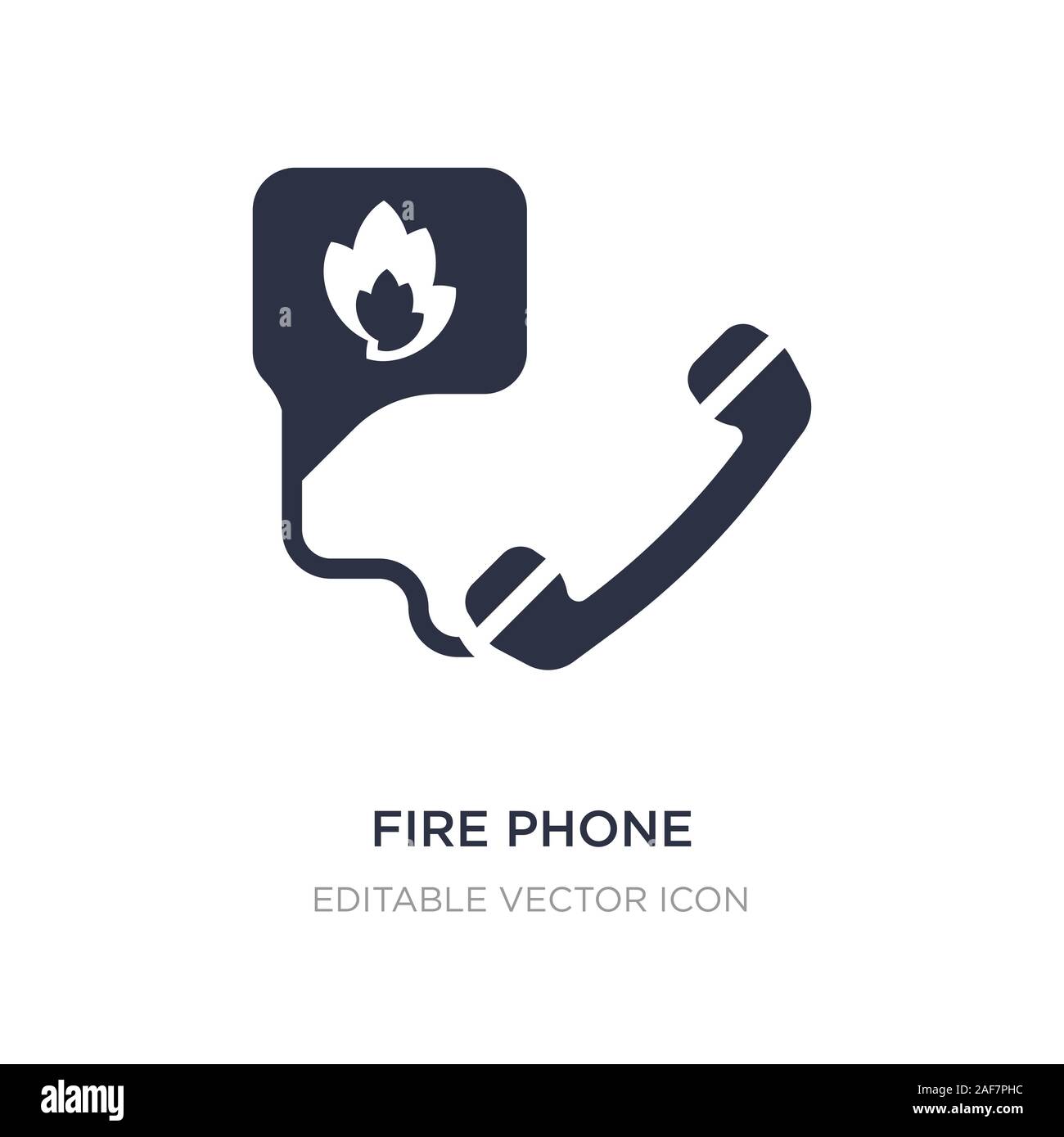 fire phone icon on white background. Simple element illustration from ...