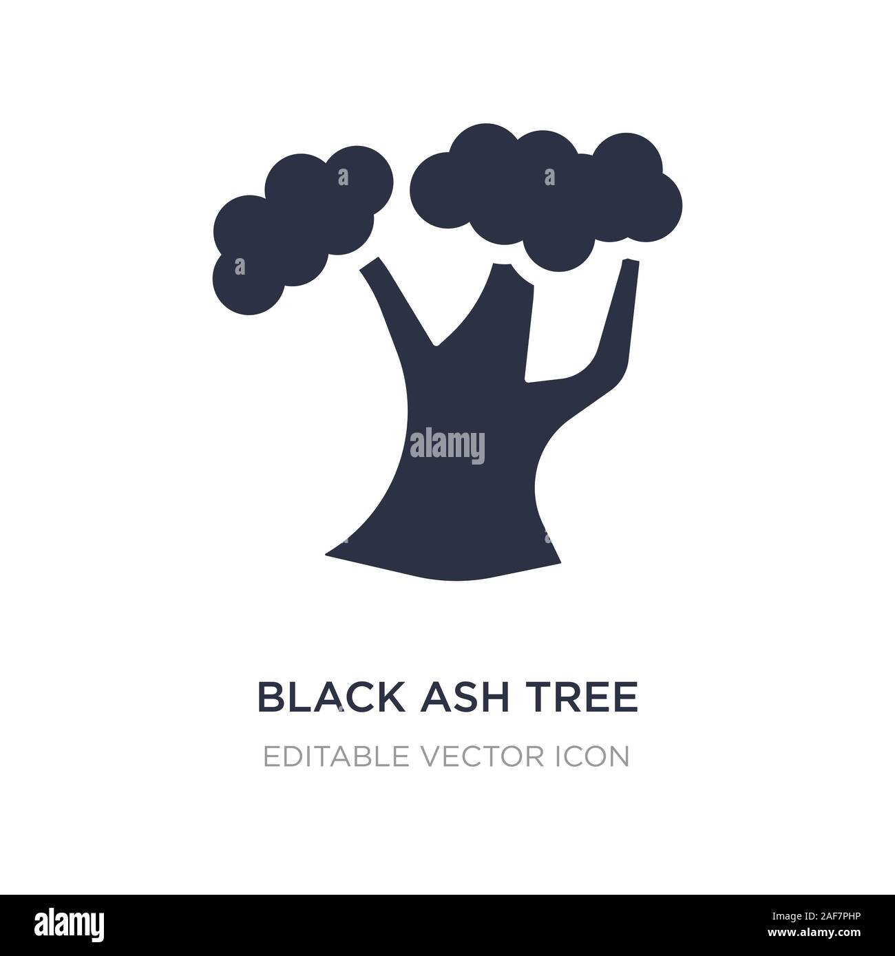 black ash tree icon on white background. Simple element illustration ...