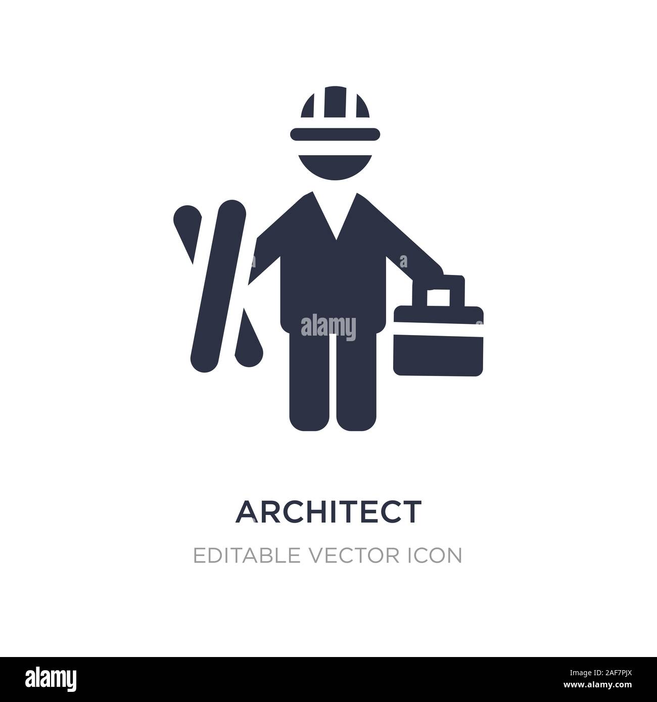 architect icon on white background. Simple element illustration from ...