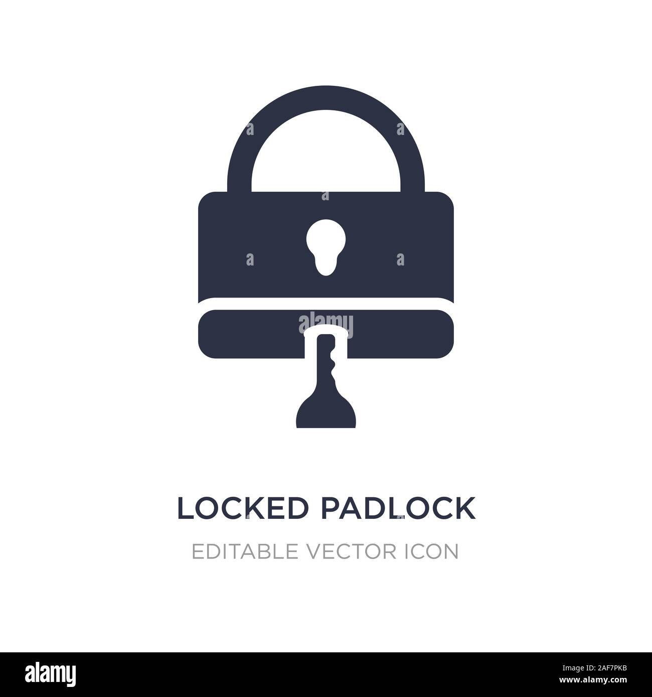 locked padlock icon on white background. Simple element illustration ...