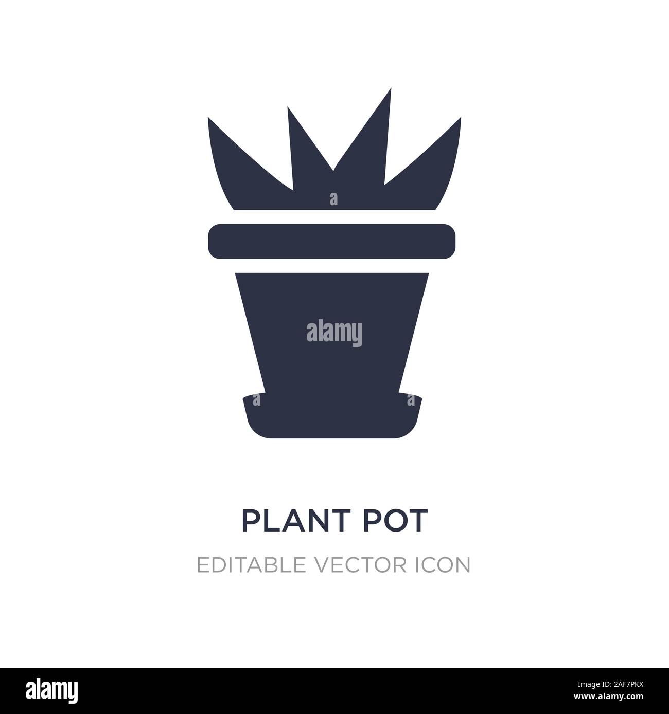 plant pot icon on white background. Simple element illustration from ...