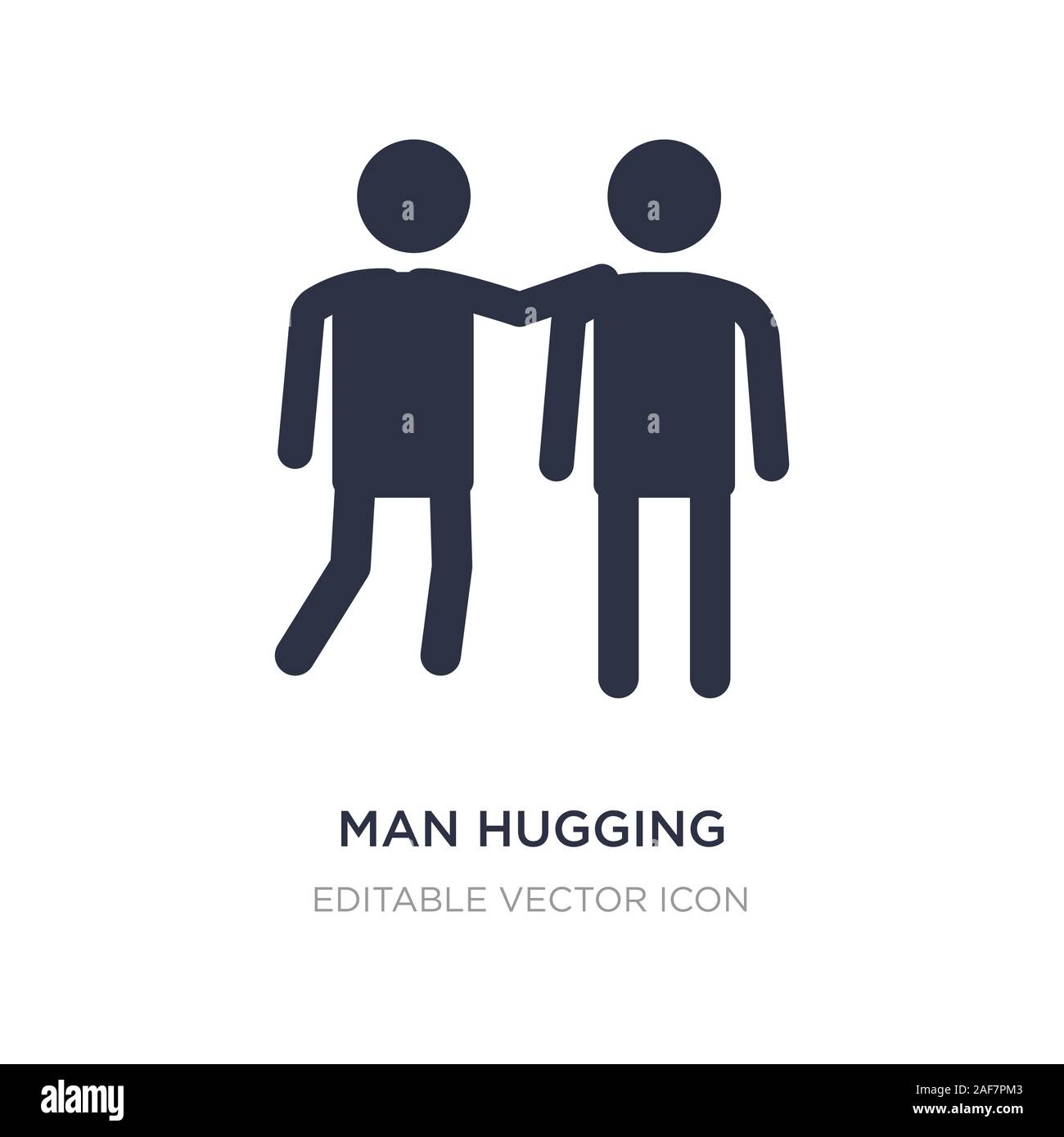 man hugging icon on white background. Simple element illustration from ...