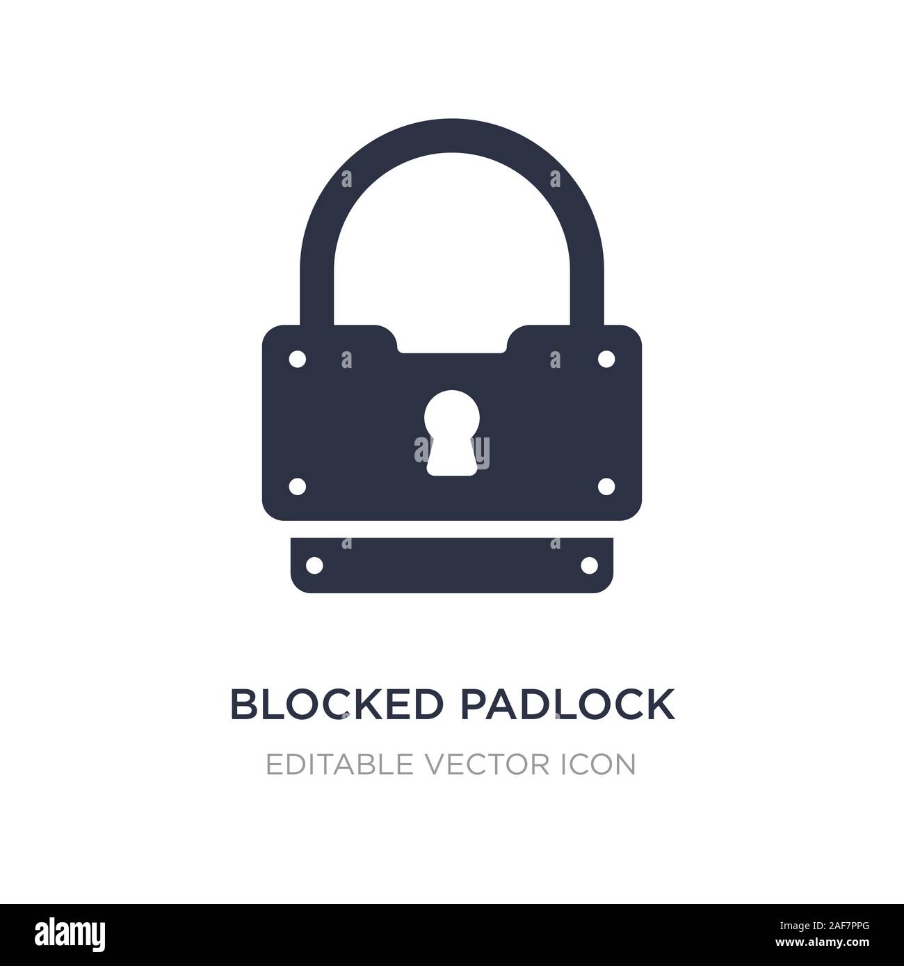 blocked padlock icon on white background. Simple element illustration ...