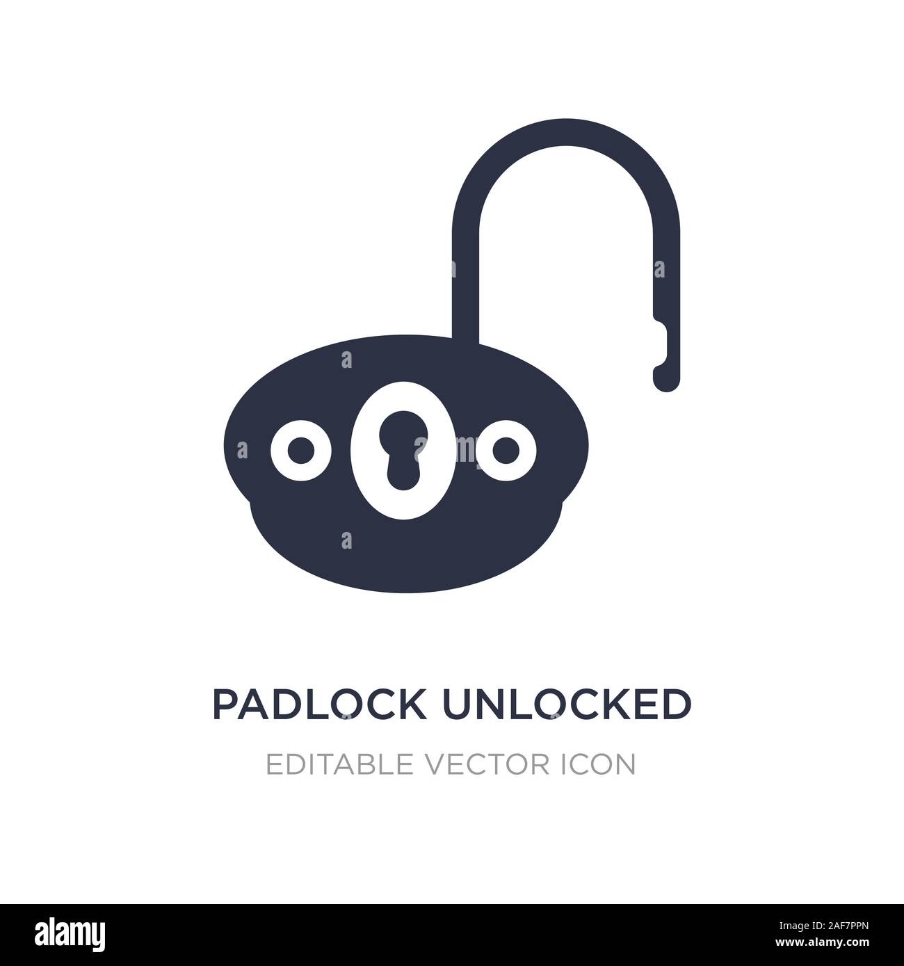 padlock unlocked icon on white background. Simple element illustration from Security concept ...