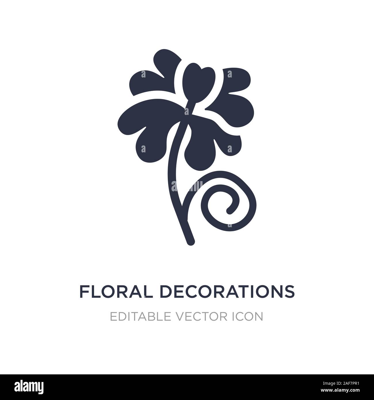 floral decorations icon on white background. Simple element ...