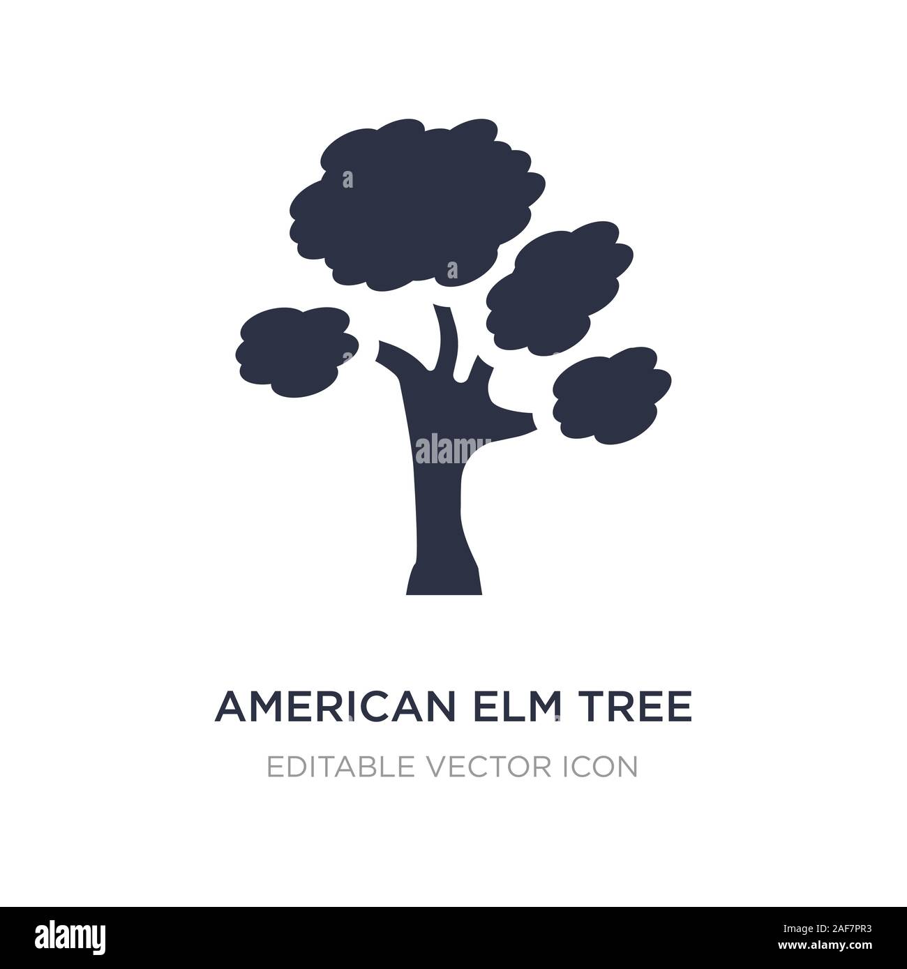american elm tree icon on white background. Simple element illustration ...