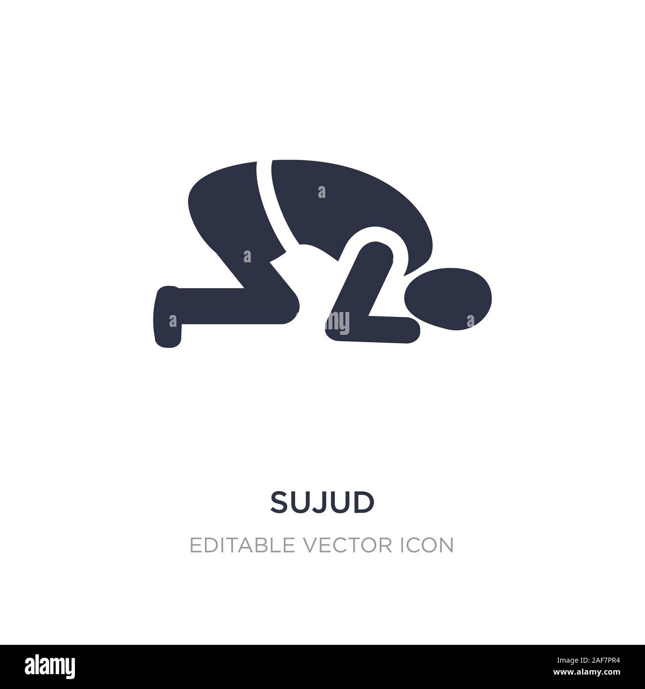sujud icon on white background. Simple element illustration from People ...