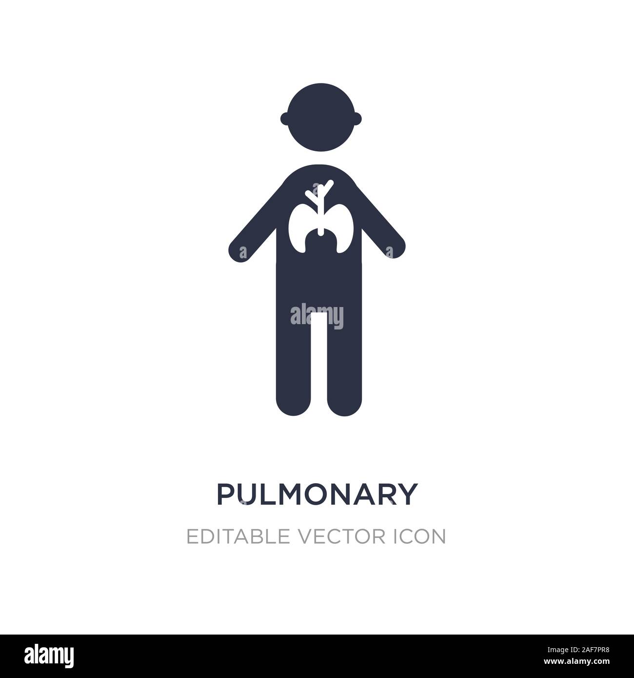 pulmonary icon on white background. Simple element illustration from ...