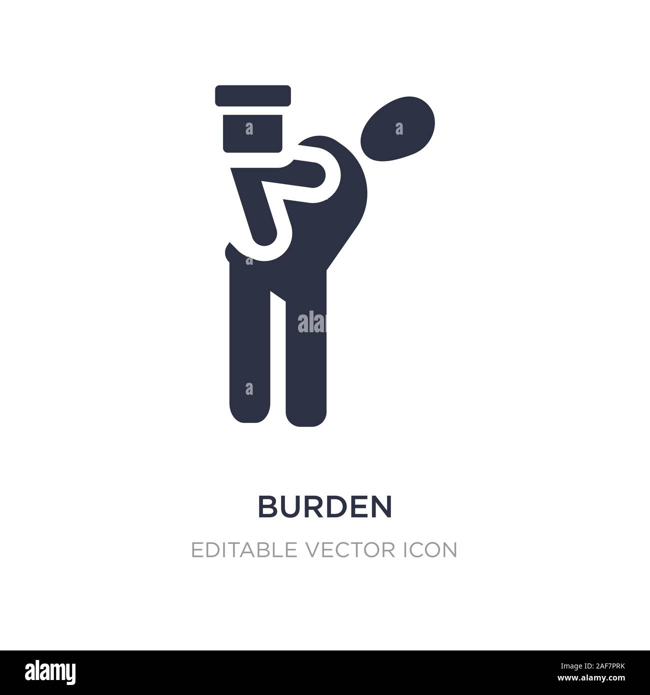 burden icon on white background. Simple element illustration from ...