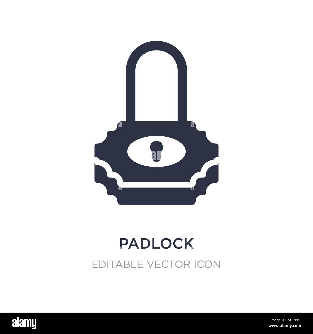 padlock protection active icon on white background. Simple element ...