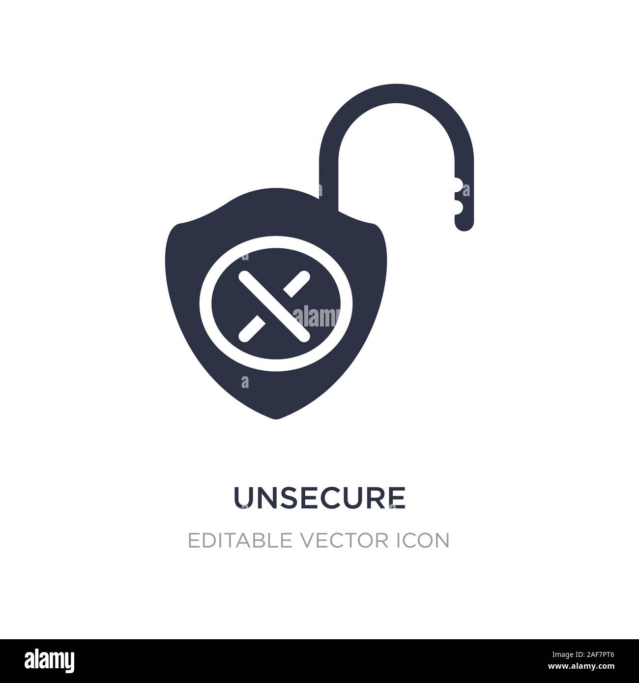 unsecure icon on white background. Simple element illustration from ...